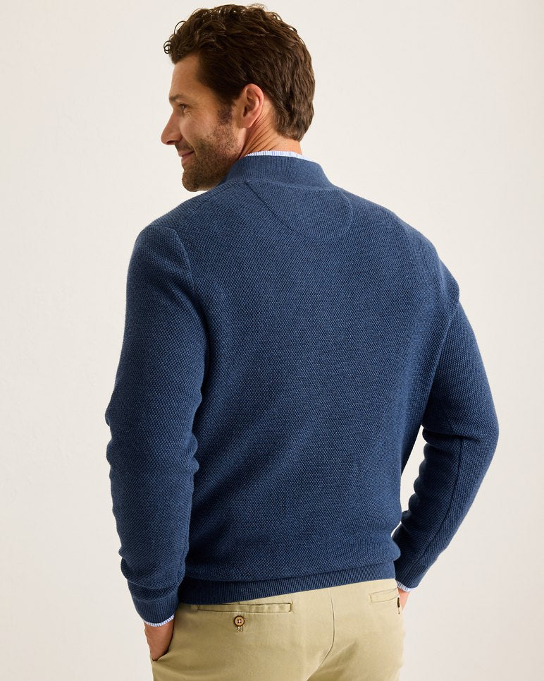 Marlin Luxe Half-Zip Sweater - Dockside Blue Heather – Tommy Bahama