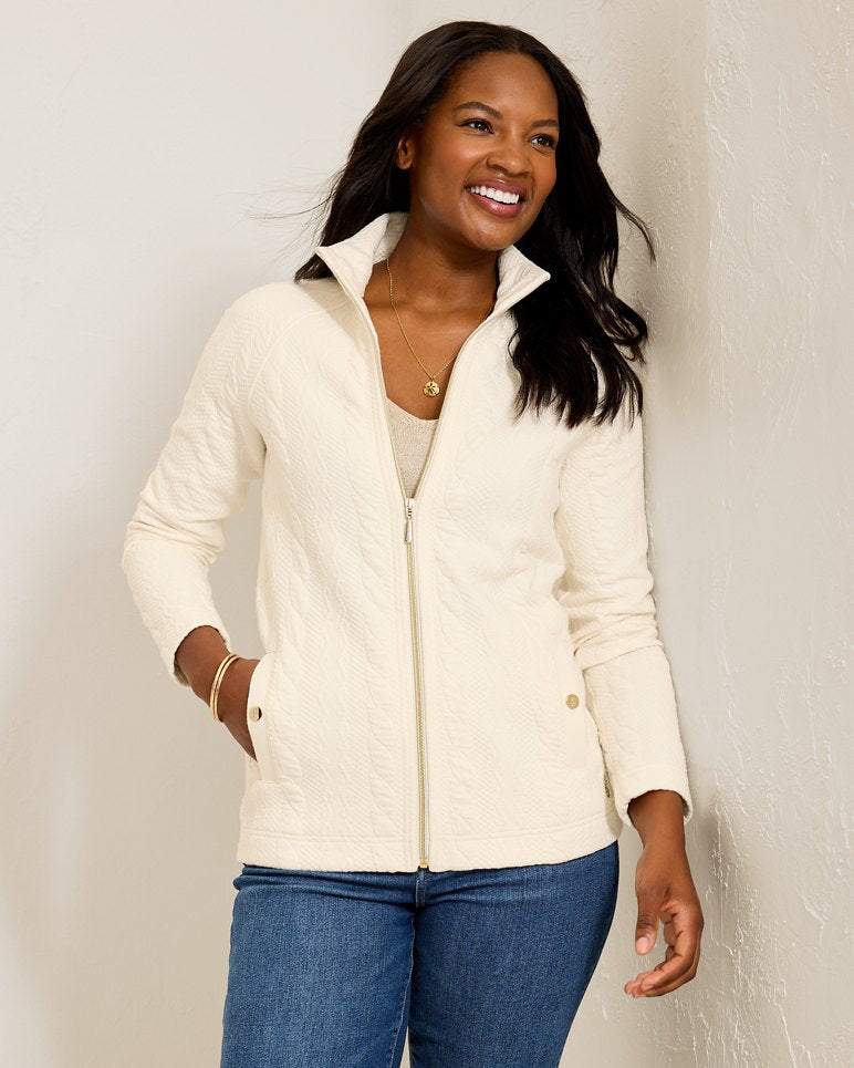 ARUBA CABLE JACQUARD FZ - Coconut – Tommy Bahama